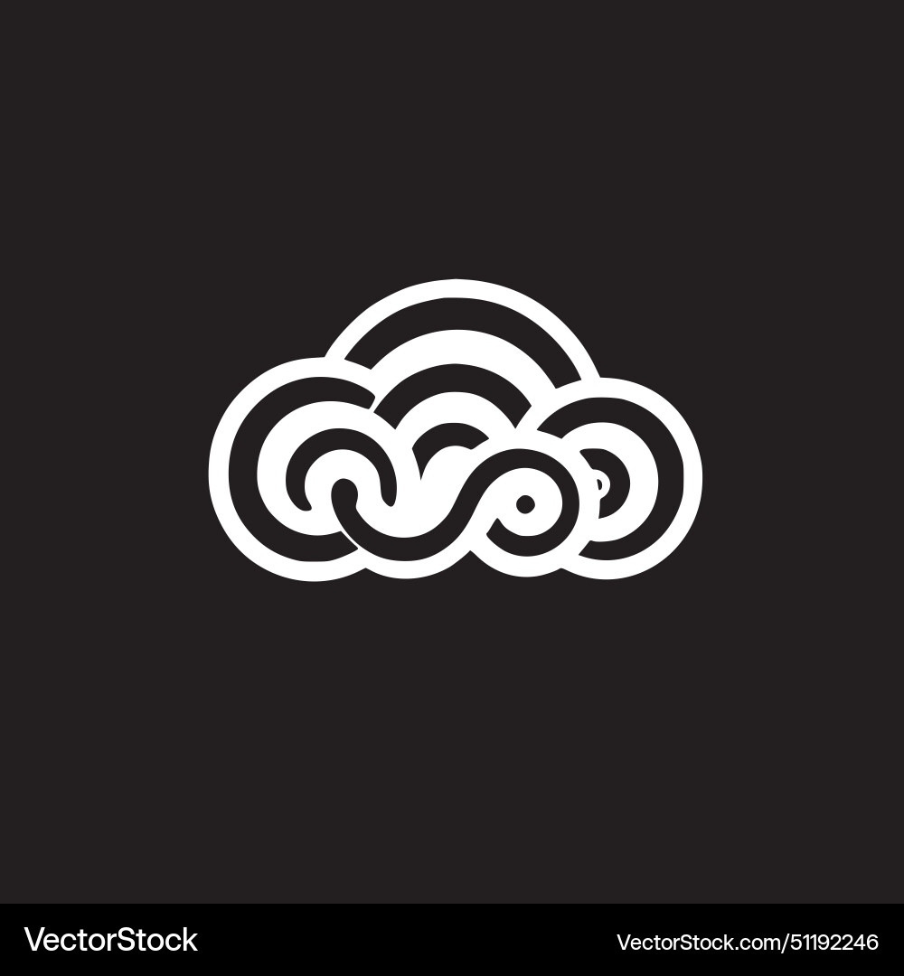 Cloud - minimalist and simple silhouette Vector Image