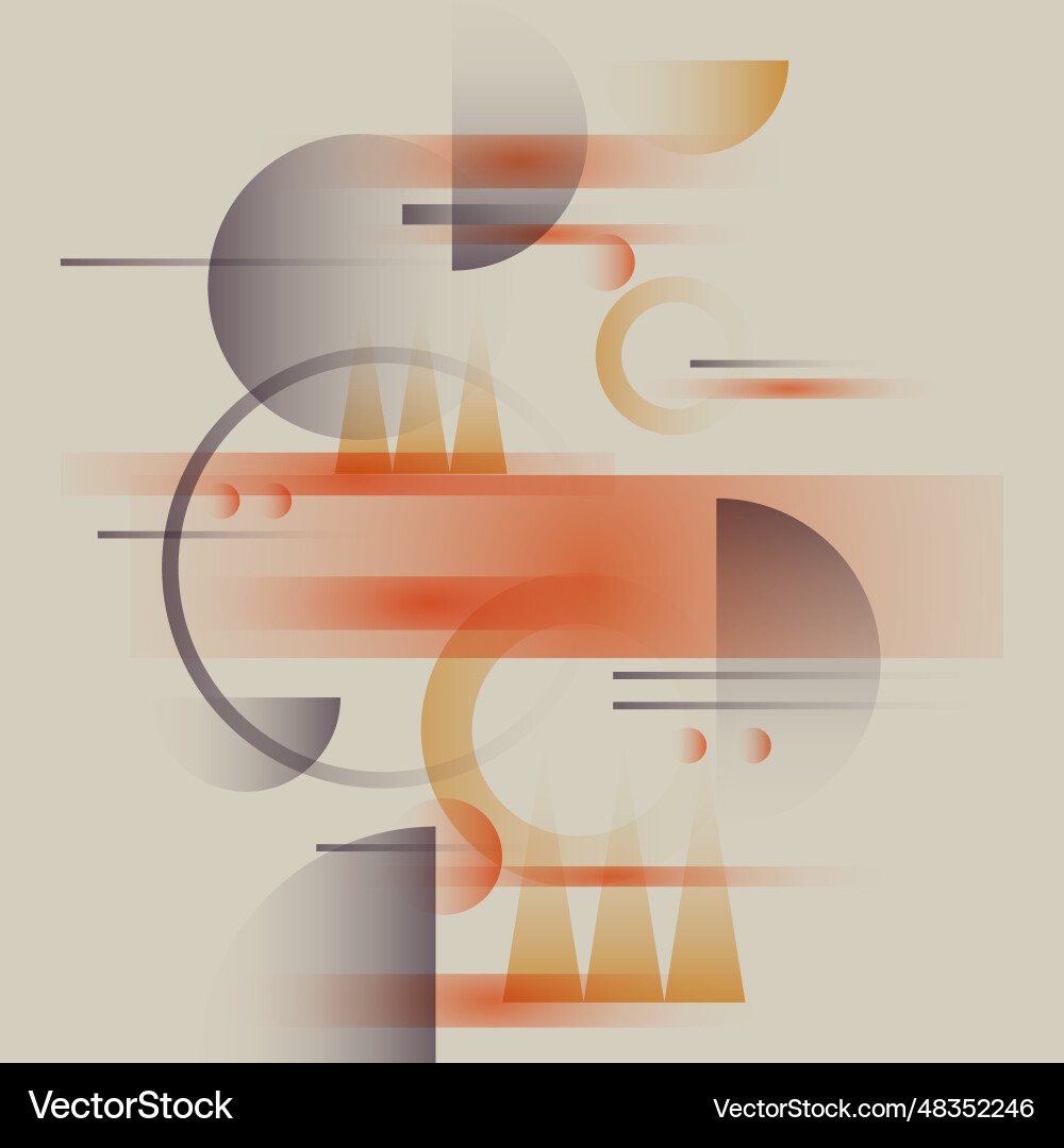 Composition with geometric shapes abstract Vector Image