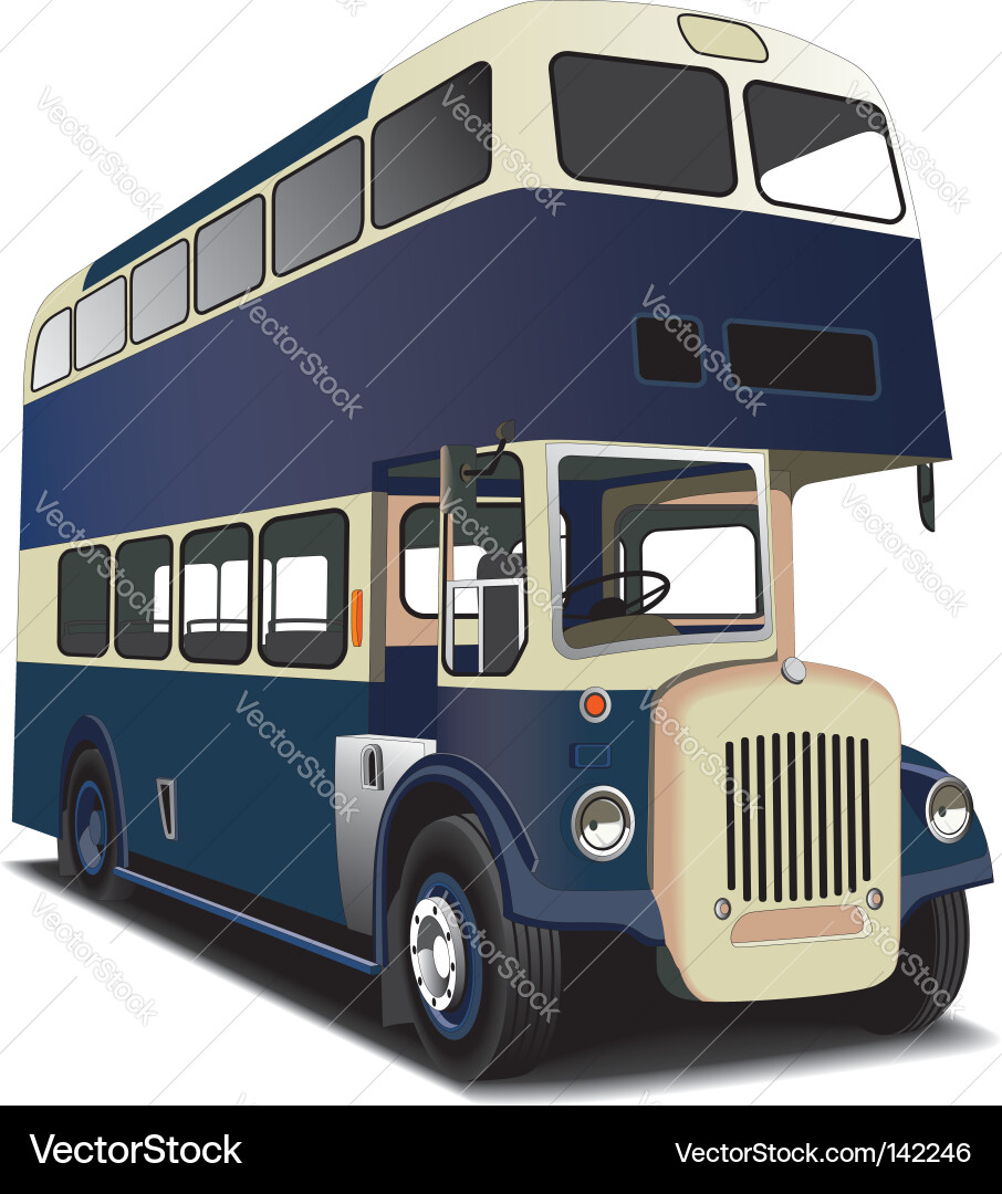 Double decker bus Royalty Free Vector Image - VectorStock