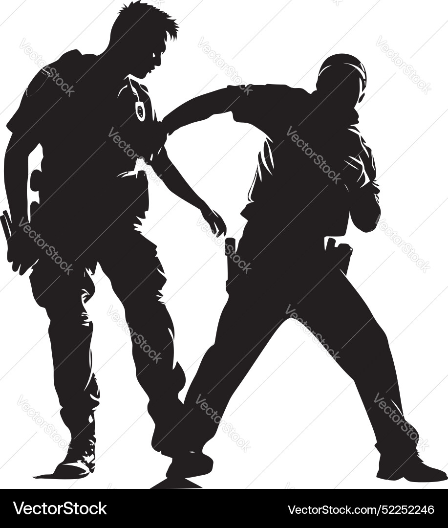 Fierce retribution dark emblem for police Vector Image