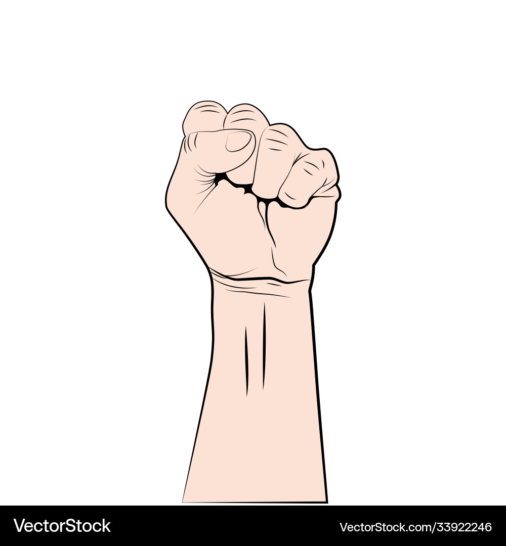 Fist up - symbol protest revolution Royalty Free Vector