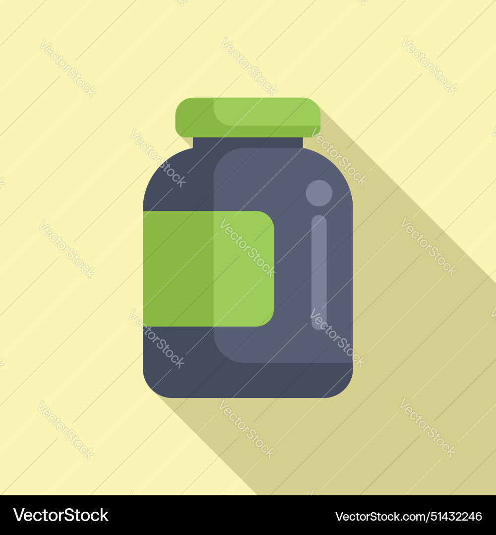Flat design of supplement bottle Royalty Free Vector Image