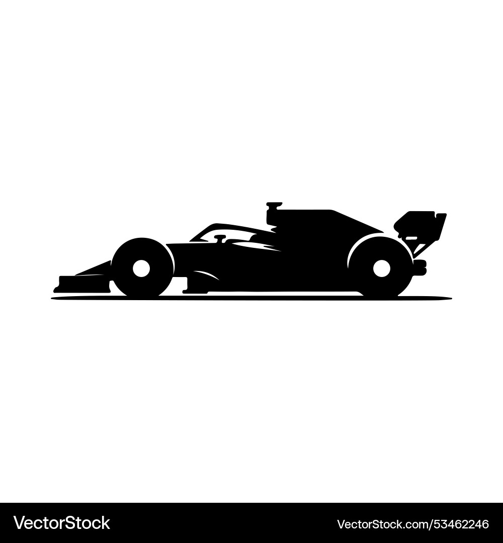 Hand drawn racing car silhouette on white Vector Image