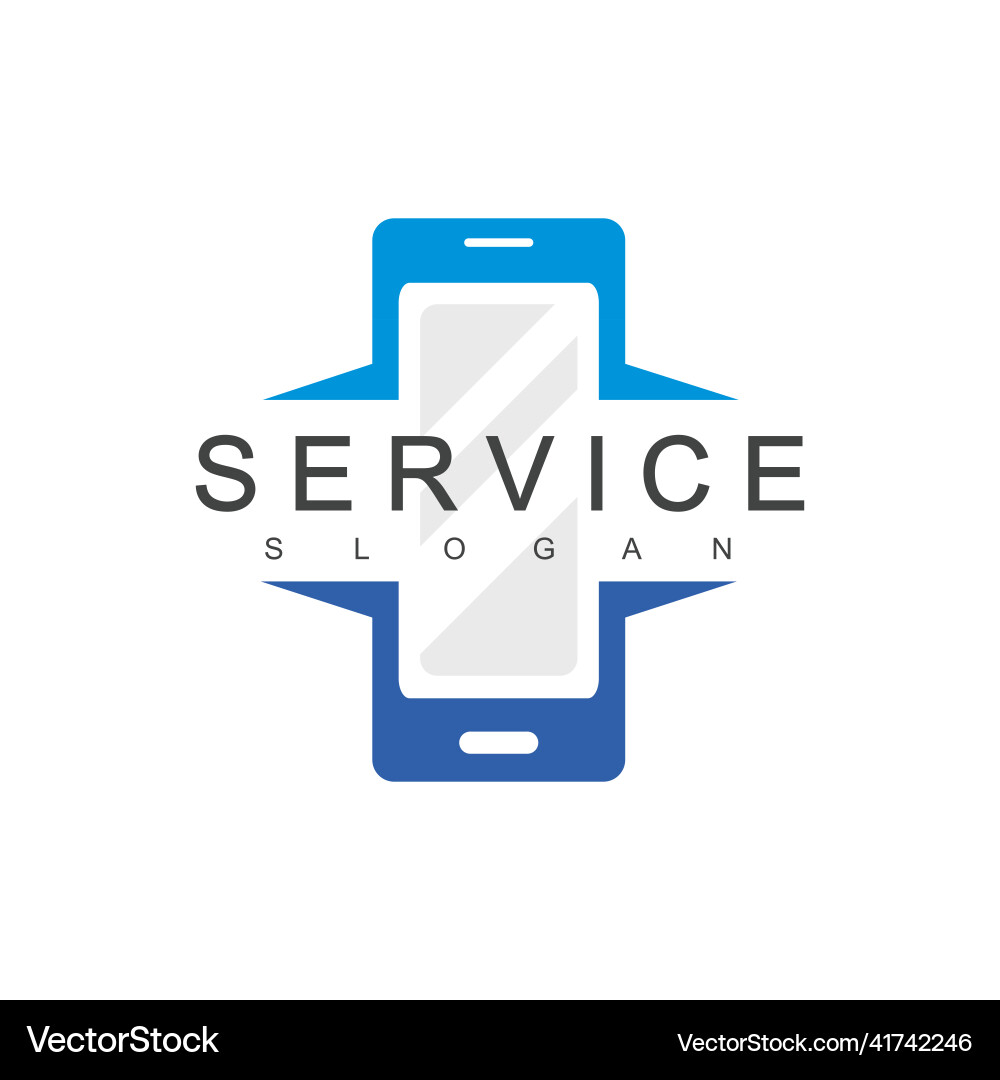 Mobile phone service logo design template Vector Image