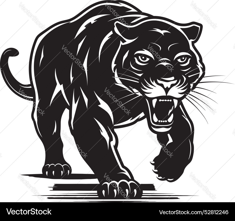 Rapid rampage running panther icon agile avenger Vector Image