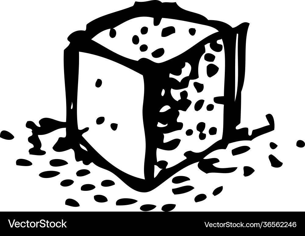 Sugar cube Royalty Free Vector Image - VectorStock