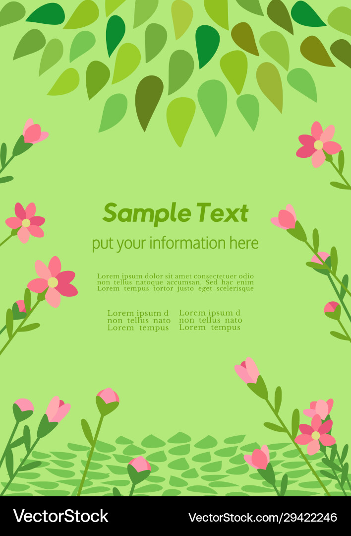 Template spring flyer Royalty Free Vector Image
