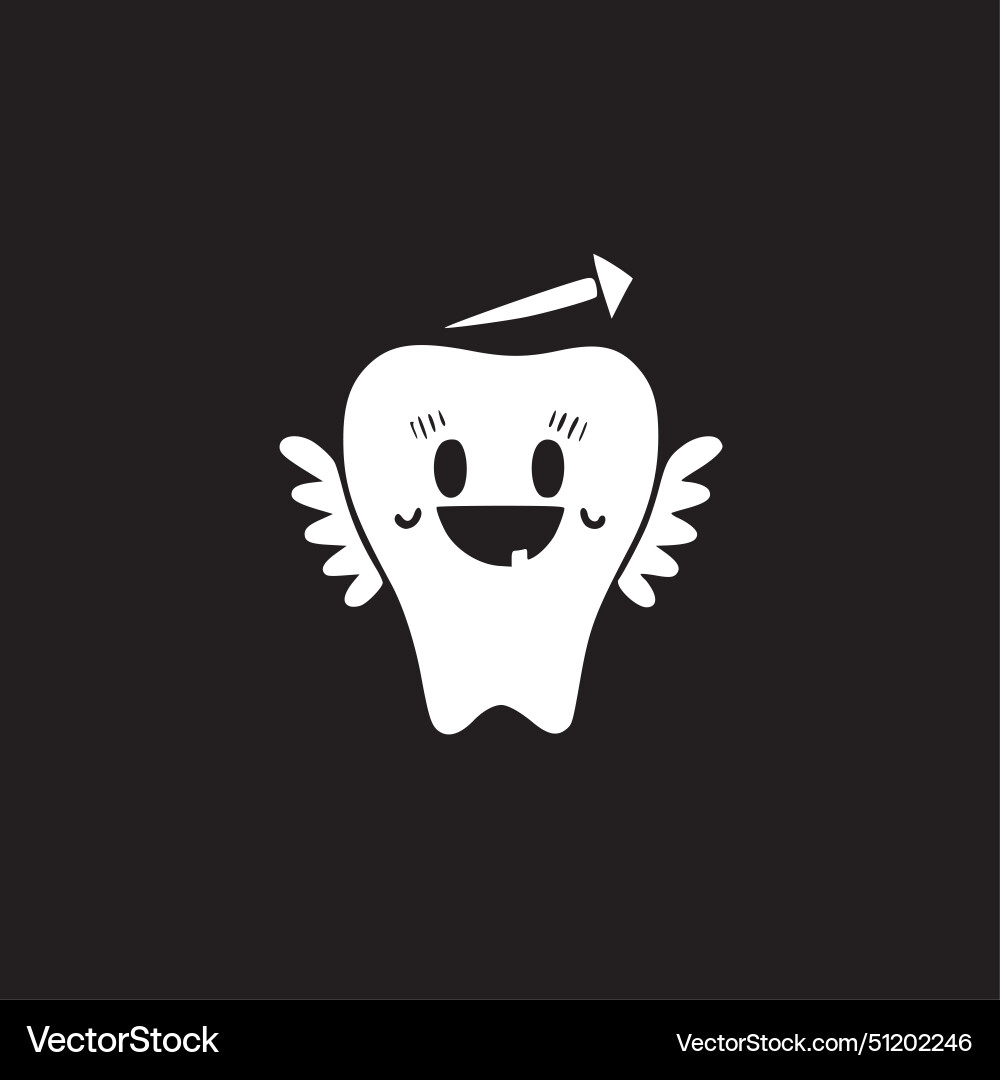 Tooth fairy - minimalist and flat logo Royalty Free Vector