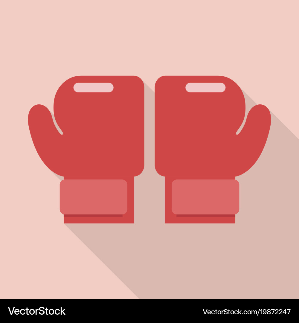 Boxing gloves in flat style Royalty Free Vector Image