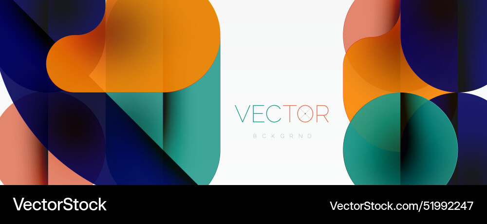 Circles and round shapes geometric minimal Vector Image