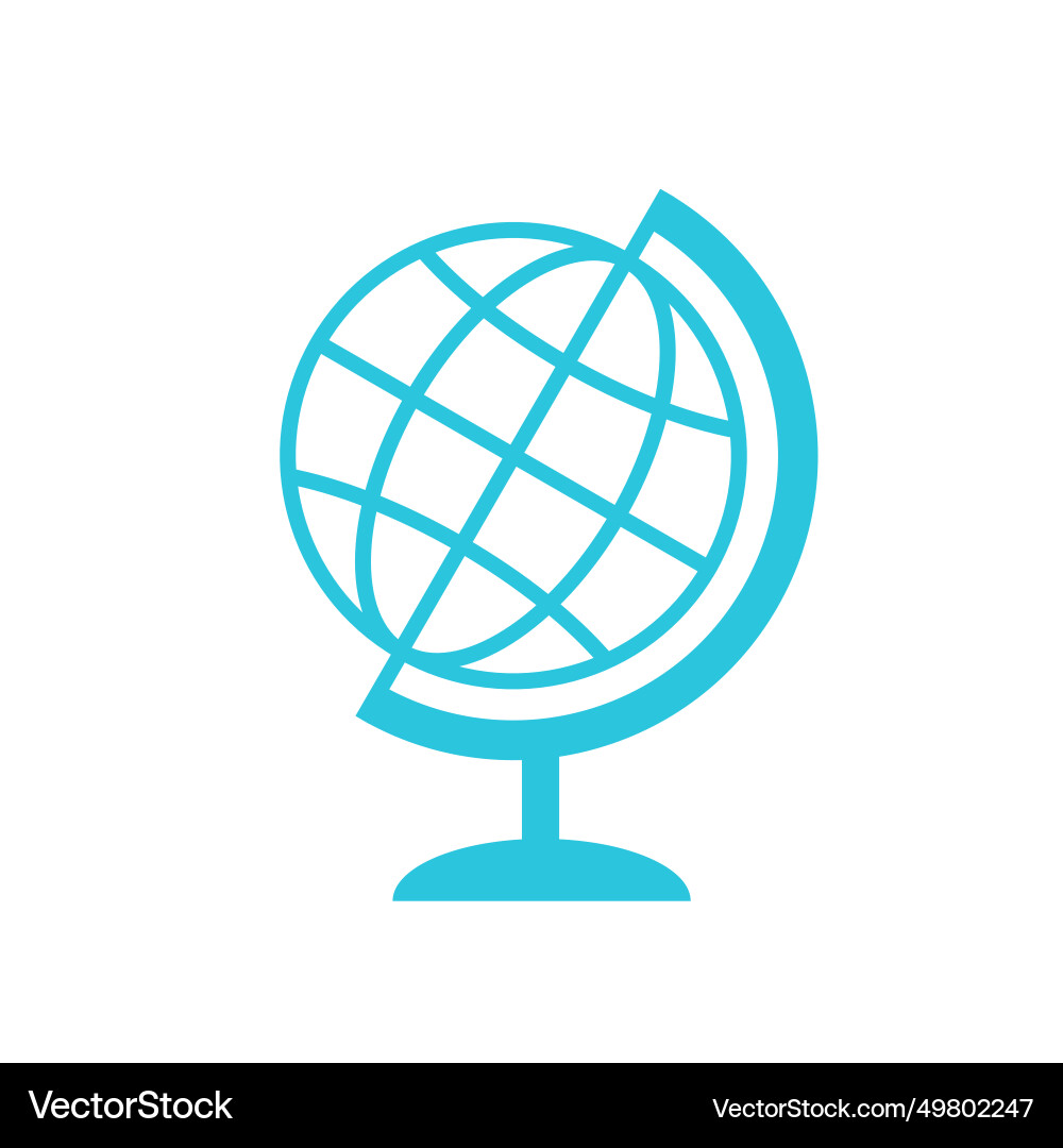 Globe from blue icon set Royalty Free Vector Image