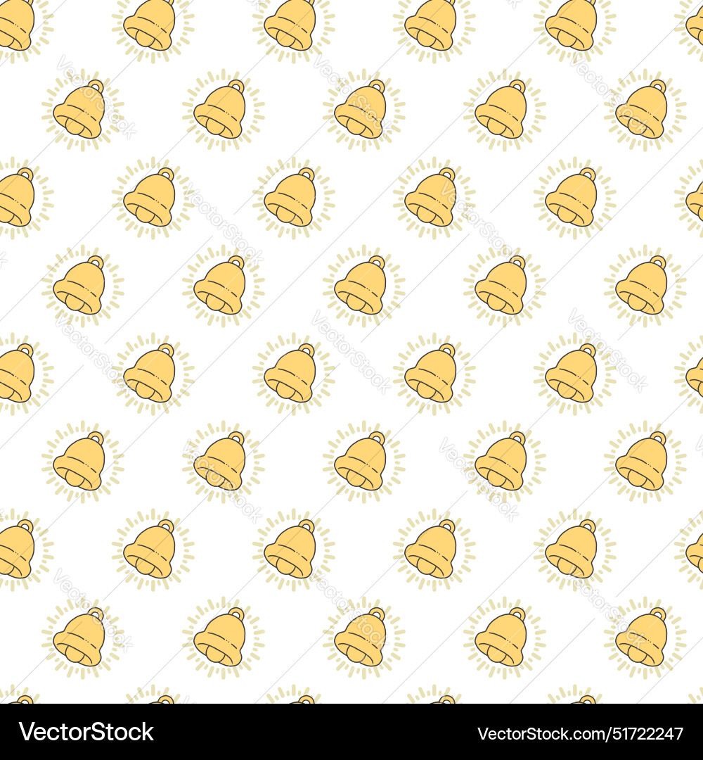 Luminous bells radiant ring bell silhouettes Vector Image