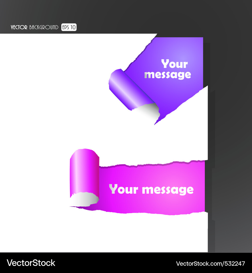 Paper tear Royalty Free Vector Image - VectorStock