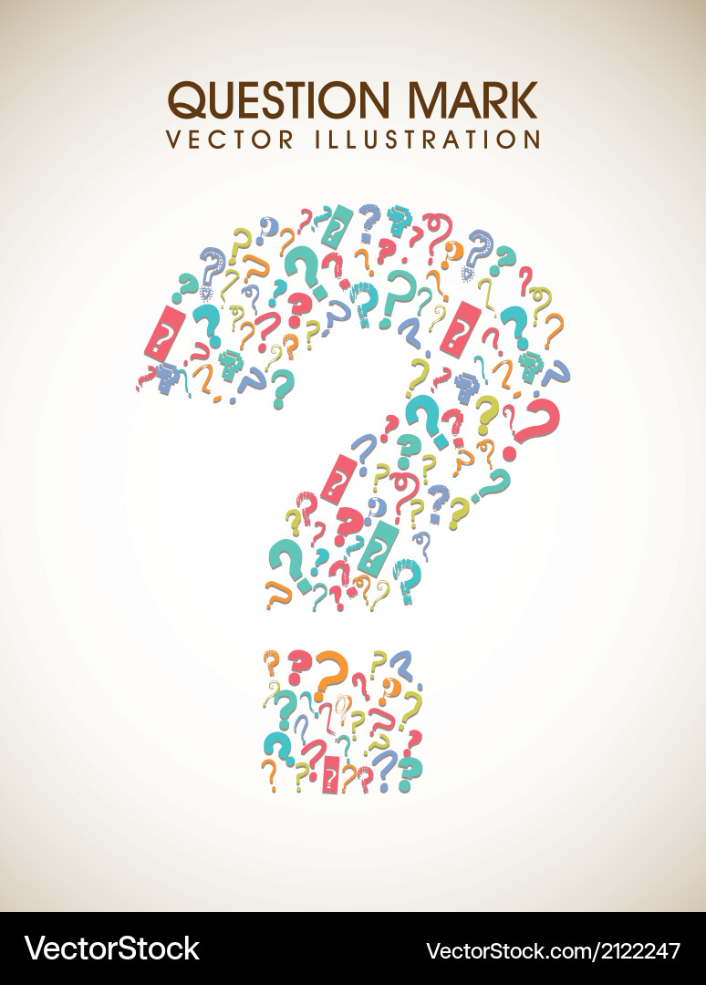 Questions mark over beige background Royalty Free Vector