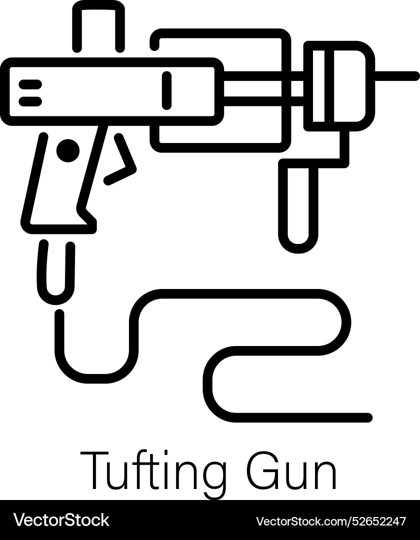 Tufting gun Royalty Free Vector Image - VectorStock