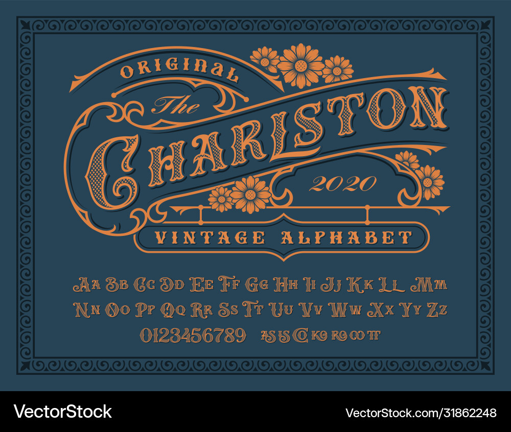 Fancy Alphabet Letters Vector Images (over 4,000)