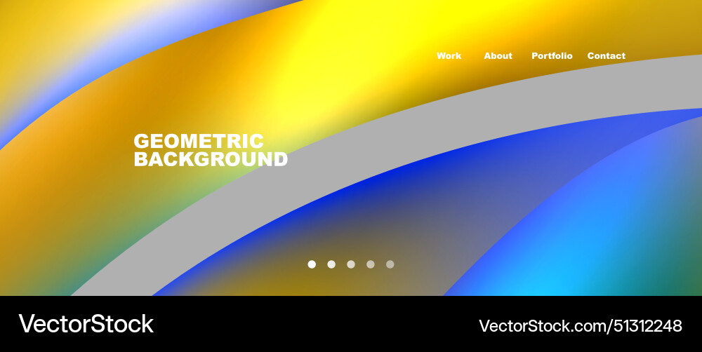 Dynamic flowing shapes concept design composition Vector Image