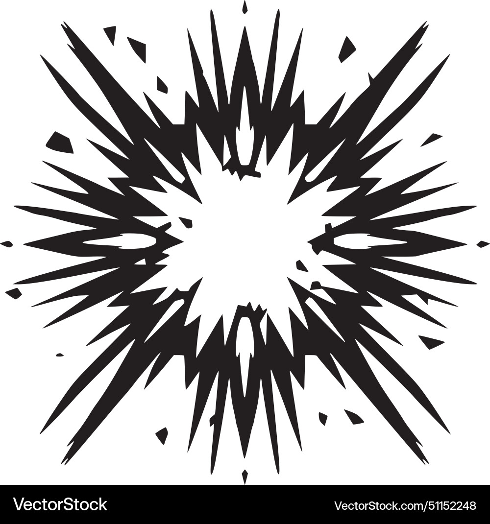 Explosion - minimalist and flat logo Royalty Free Vector