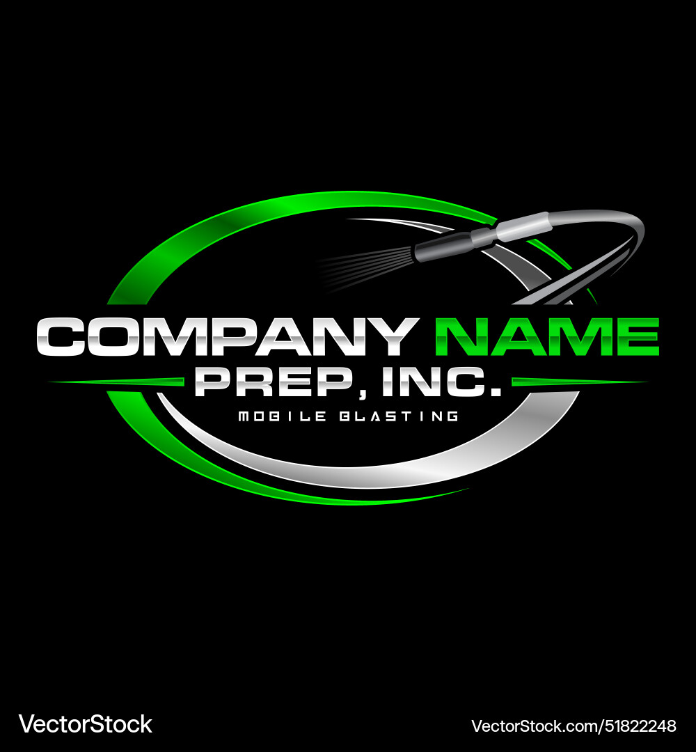 Graphic of sand blasting logo design Royalty Free Vector