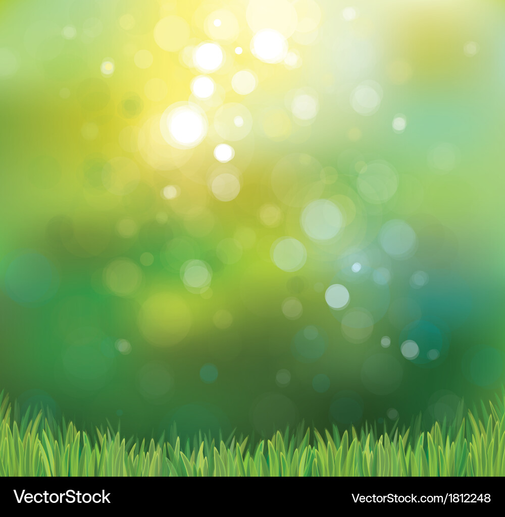Green Sunlight Landscape Royalty Free Vector Image