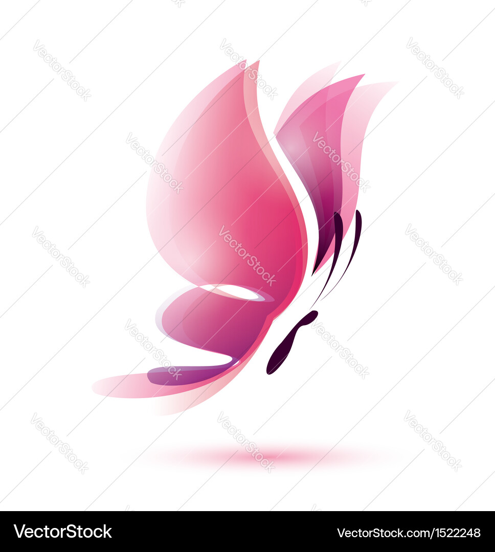Pink Butterfly Icon Royalty Free Vector Image - VectorStock