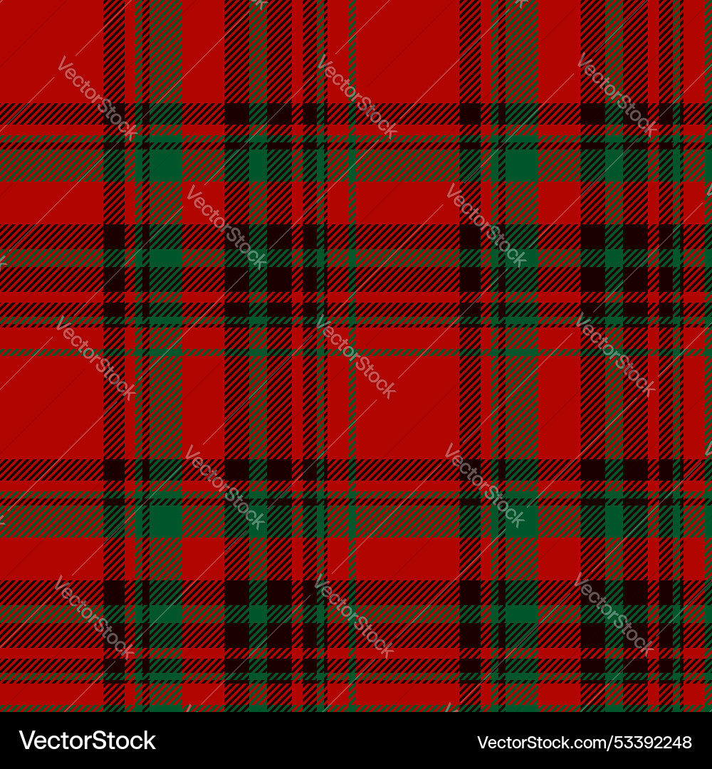 Plaid seamless pattern in red check fabric Vector Image