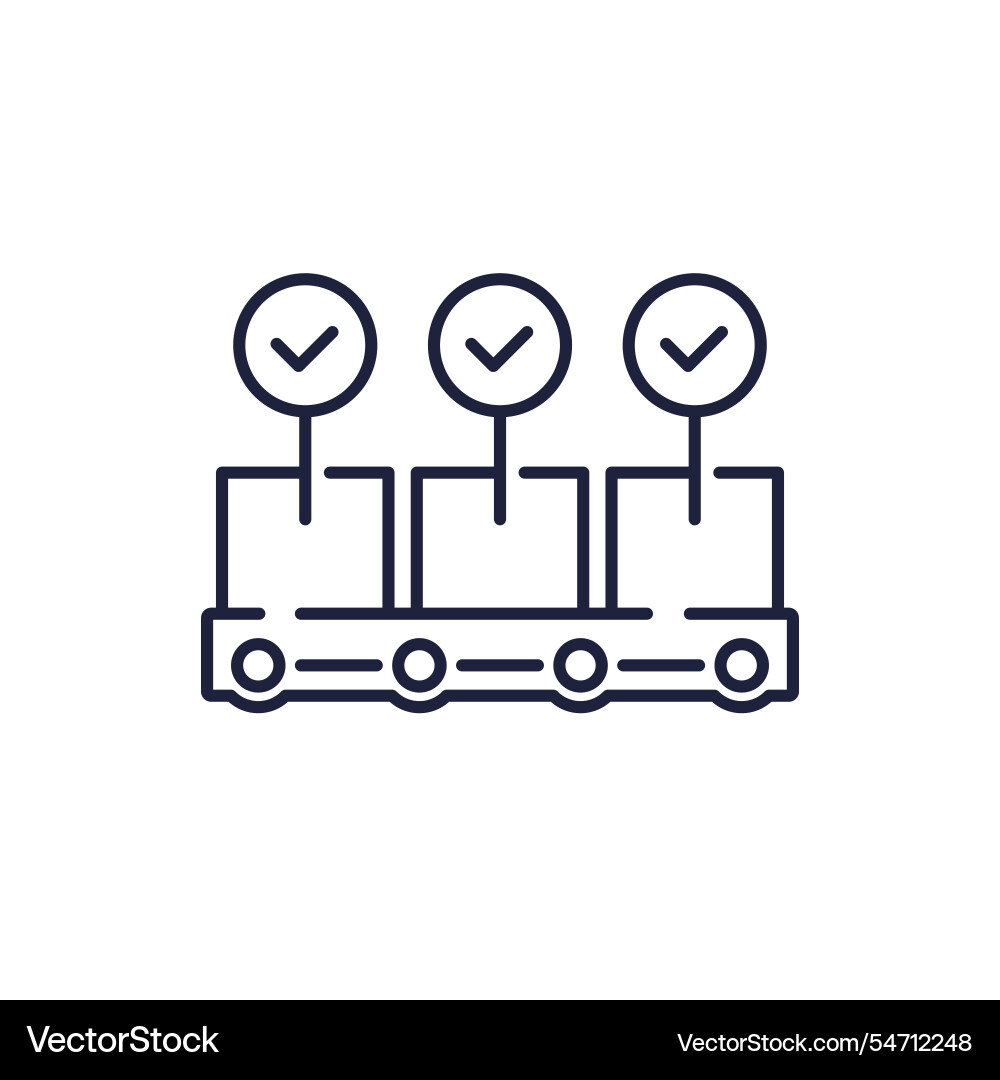 Quality control of production line icon Royalty Free Vector