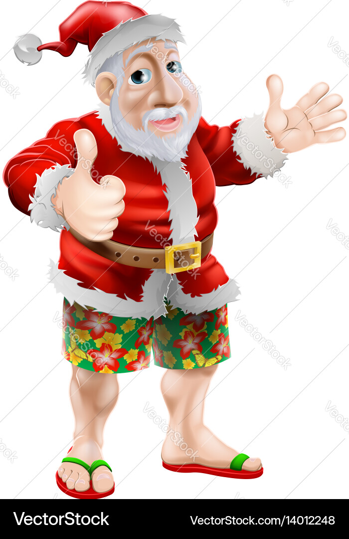 Santa in Flip Flops Vector Images (41)