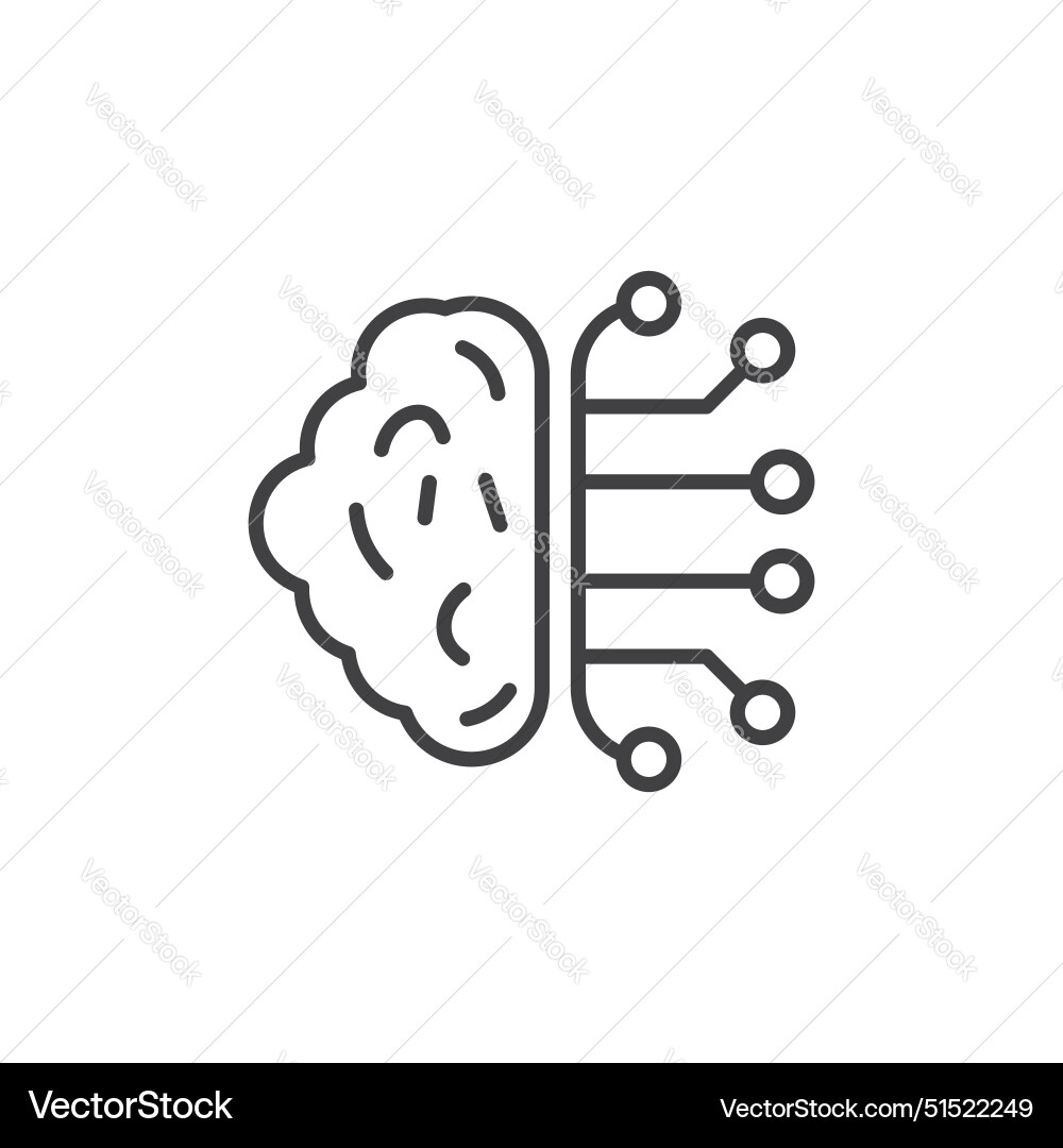 Brain circuit icon Royalty Free Vector Image - VectorStock