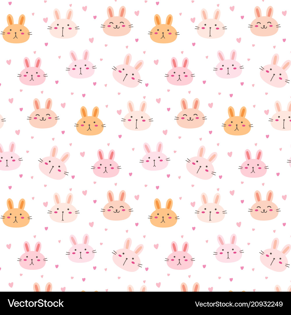 Cute Bunny Pattern Royalty Free Vector Image - VectorStock
