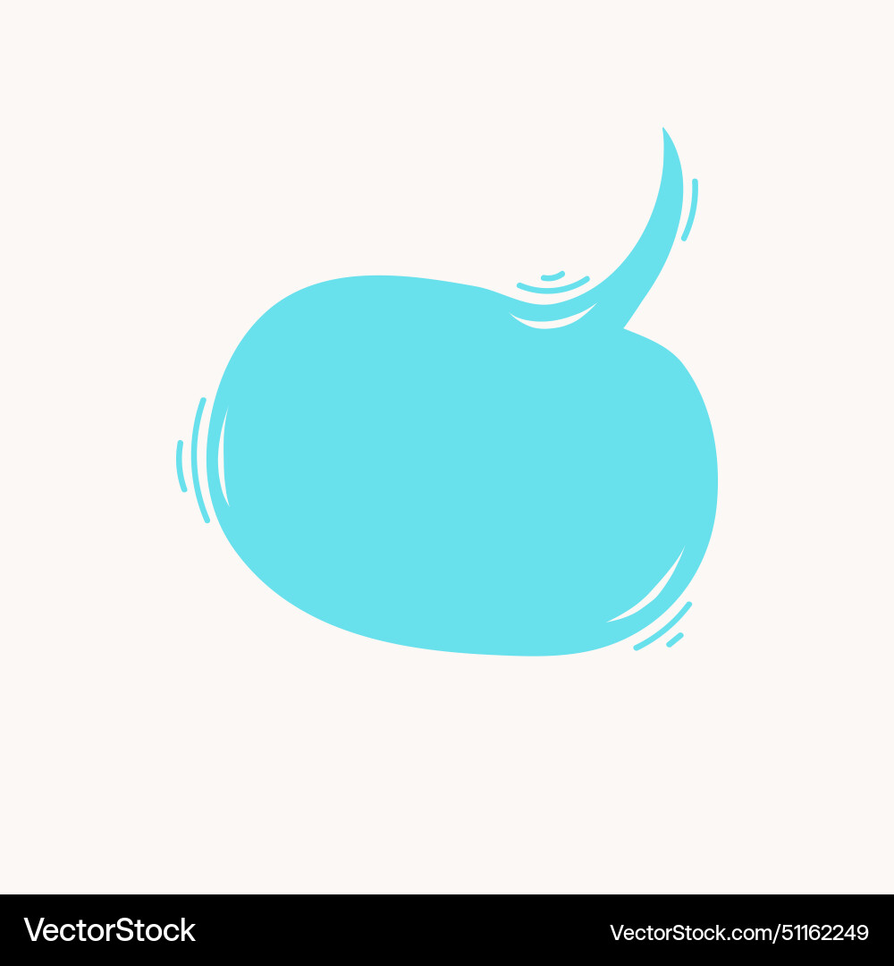 Hand drawn funny speech bubble shape Royalty Free Vector