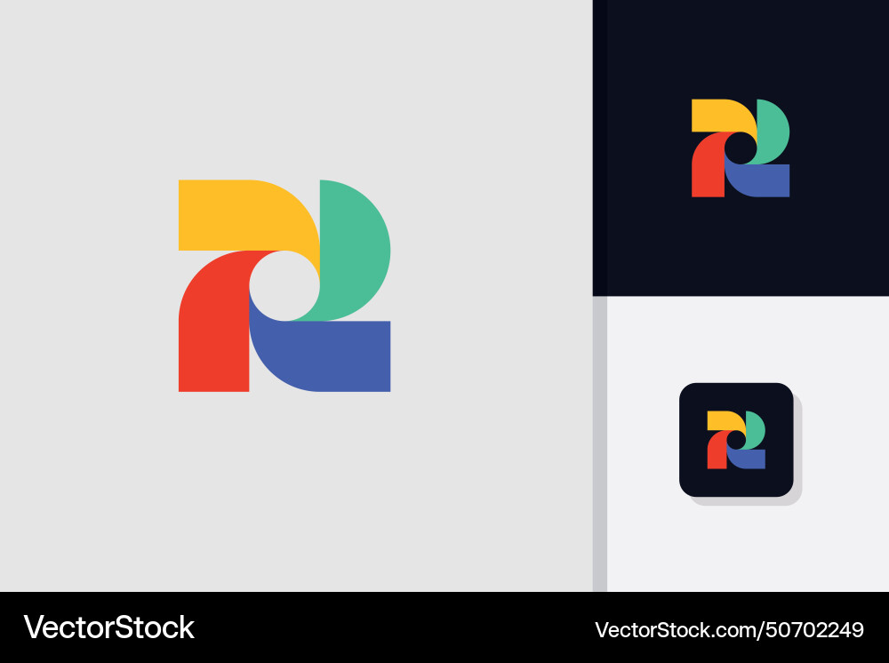 R letter logo design template Royalty Free Vector Image