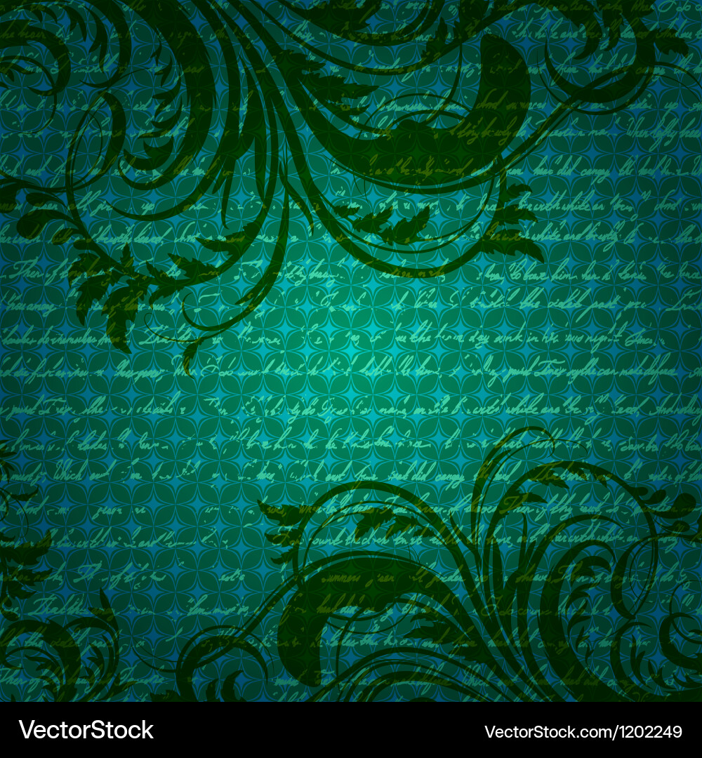 Retro background with antique floral elements Vector Image