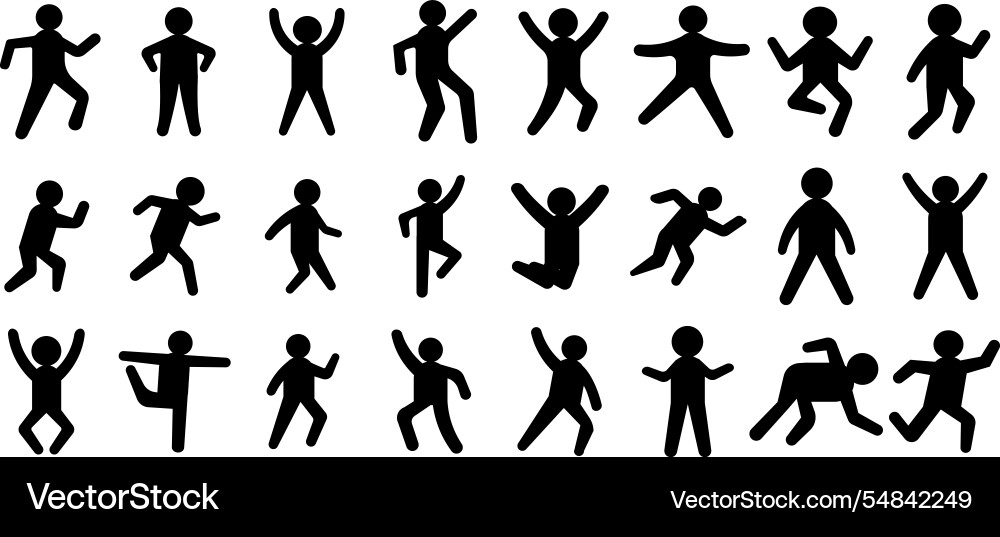 Stick figures stickman man people person Vector Image