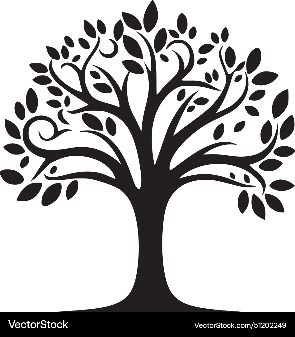 Tree - minimalist and simple silhouette Royalty Free Vector
