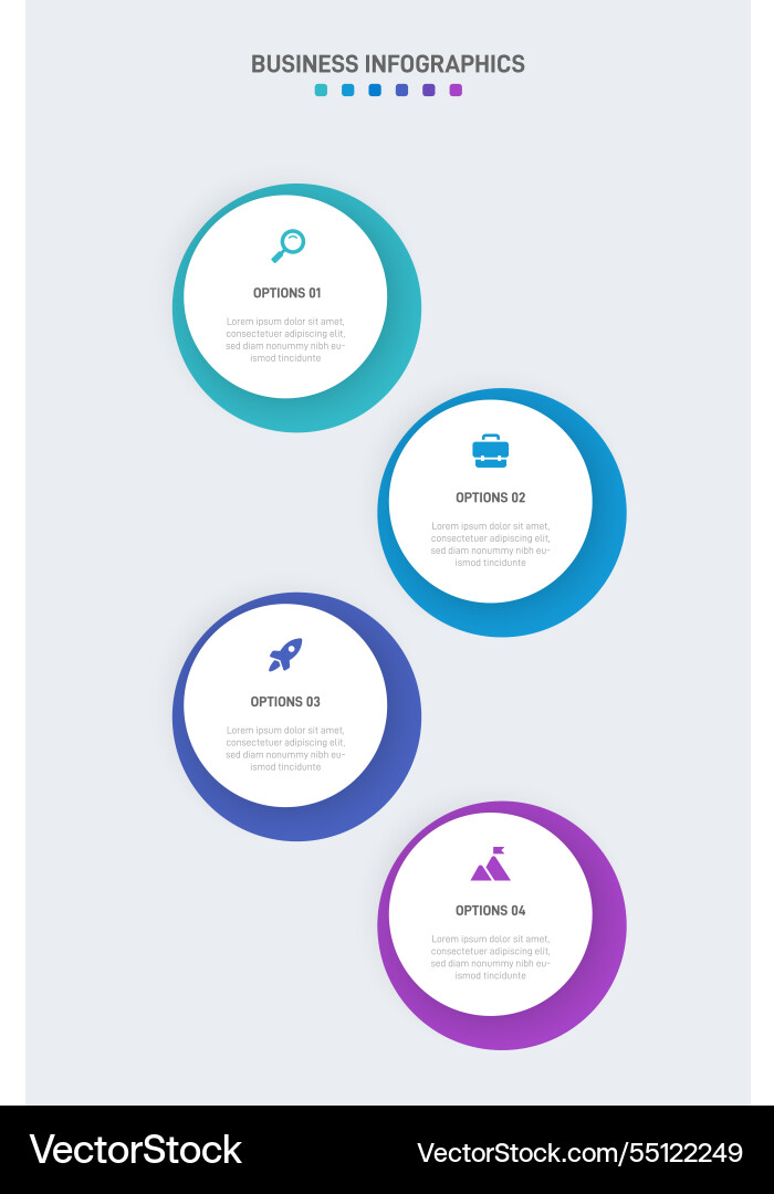 Vertical progress bar featuring 4 arrow-shaped Vector Image