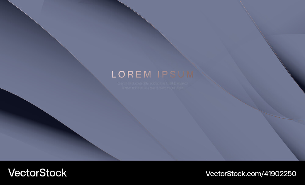 Abstract blue and gray curve lines shape luxury Vector Image