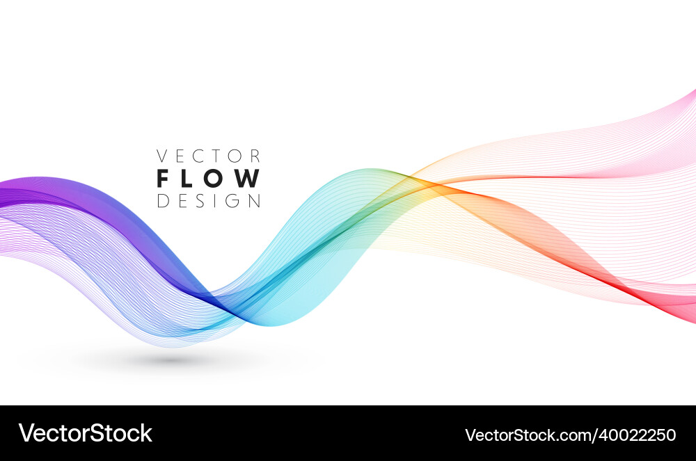 Abstract colorful flowing wave lines Royalty Free Vector