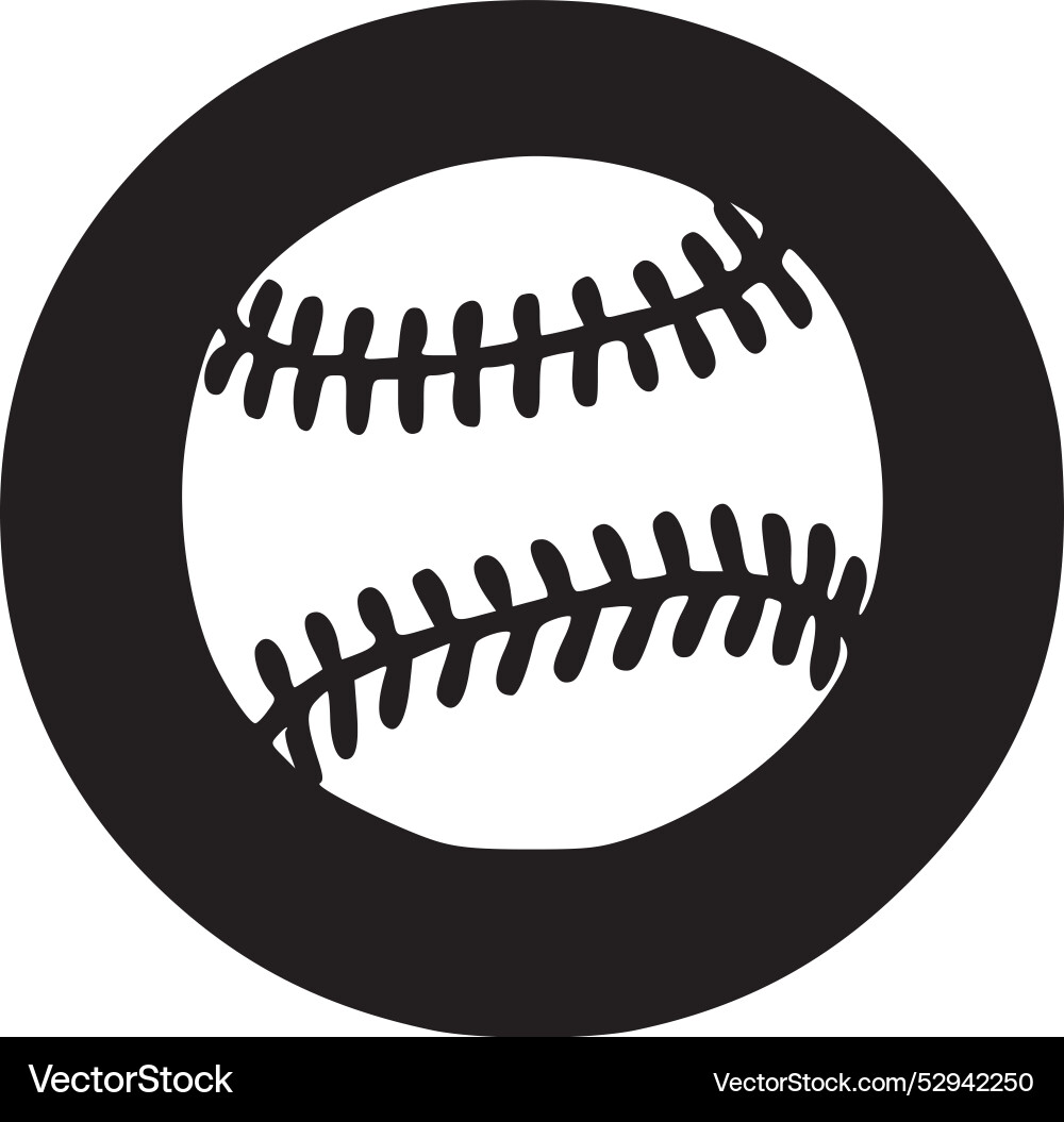 Baseball - minimalist and simple silhouette Vector Image