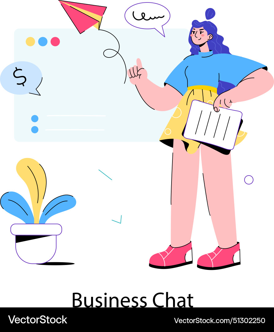 Business chat Royalty Free Vector Image - VectorStock