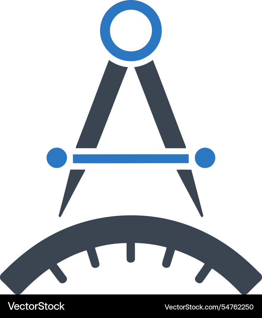 Compass precision tool icon Royalty Free Vector Image