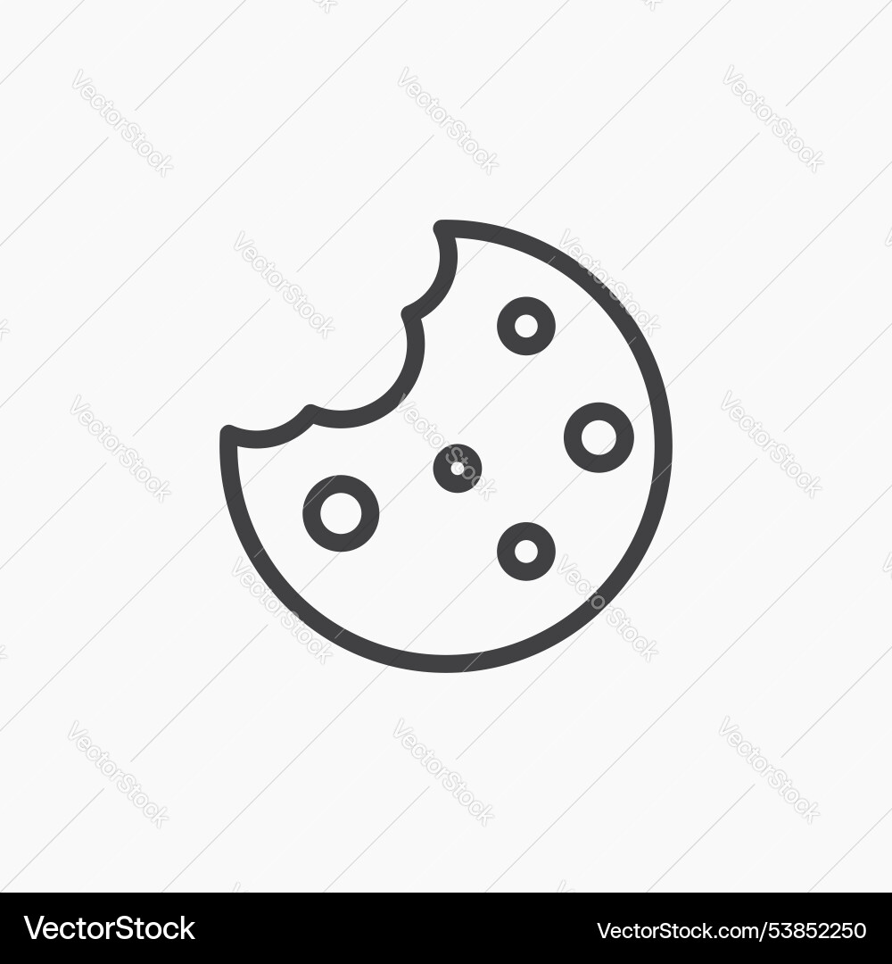 Cookie icon set Royalty Free Vector Image - VectorStock