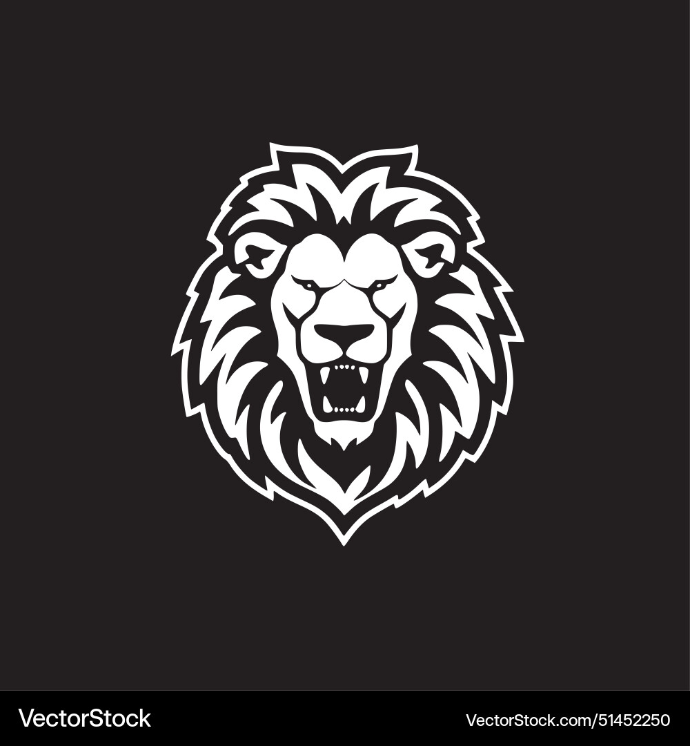 Lion - black and white isolated icon Royalty Free Vector