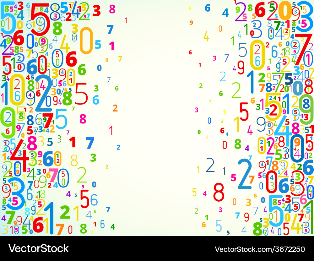 Number background Royalty Free Vector Image - VectorStock