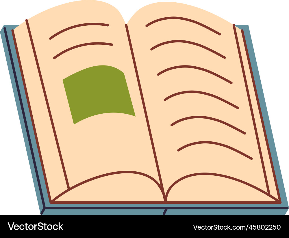 School textbook education and studying supplies Vector Image