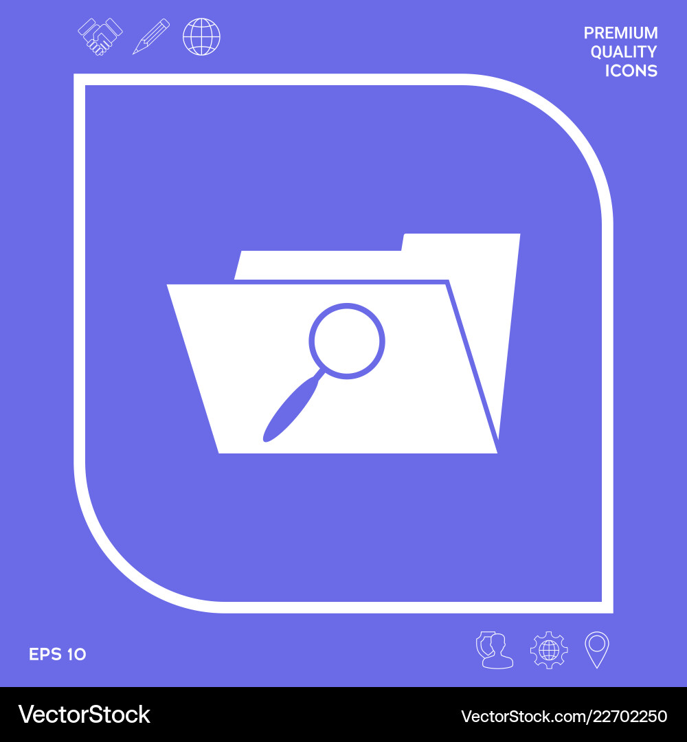 Search folder icon graphic elements Royalty Free Vector