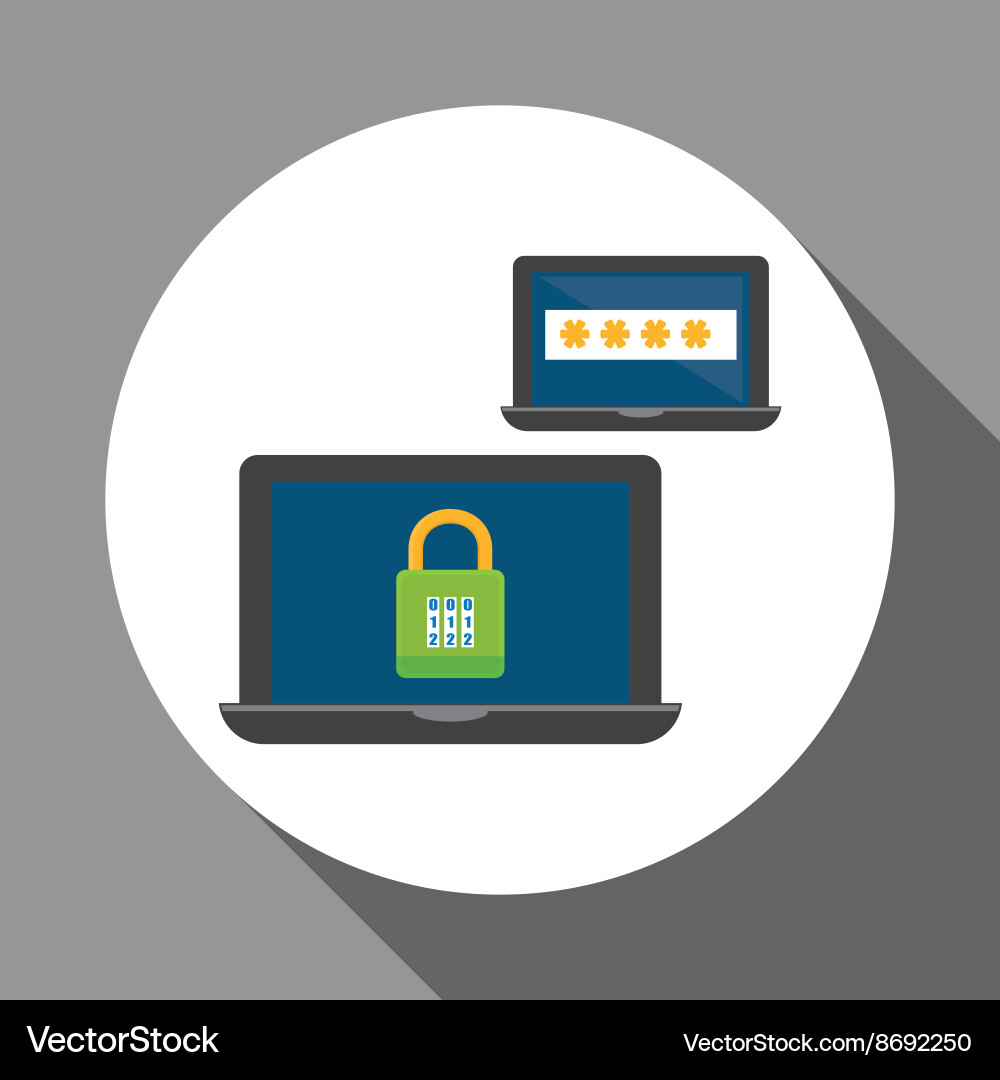 Security system design technology Royalty Free Vector Image