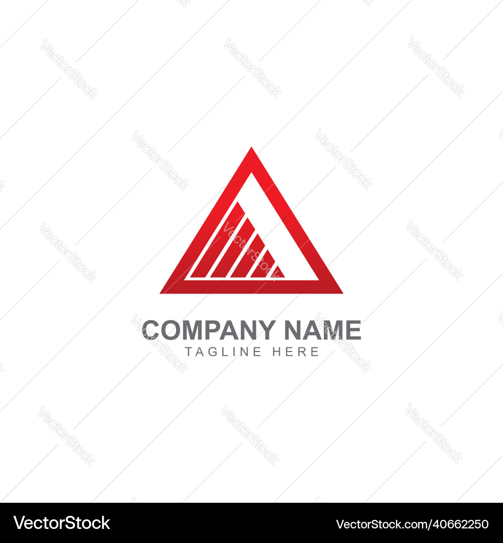 Triangle line logo Royalty Free Vector Image - VectorStock