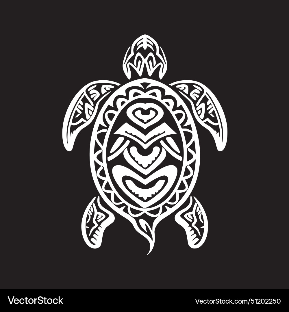 Turtle - minimalist and flat logo Royalty Free Vector Image