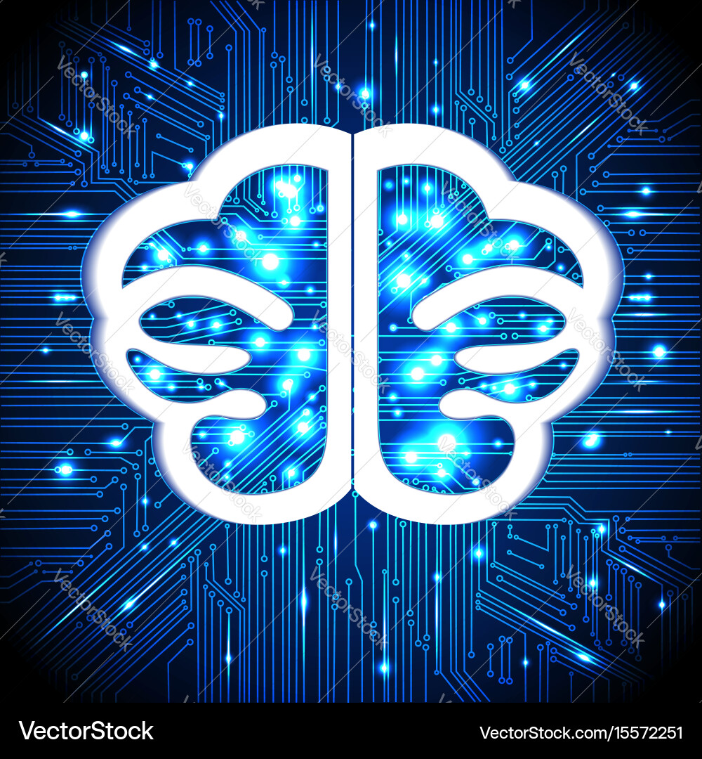 Brain thoughts concept of thinking Royalty Free Vector Image